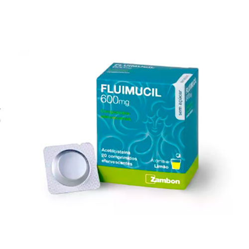 Fluimucil 600mg - 20 Comprimidos Efervescentes | Farmácia Camelo