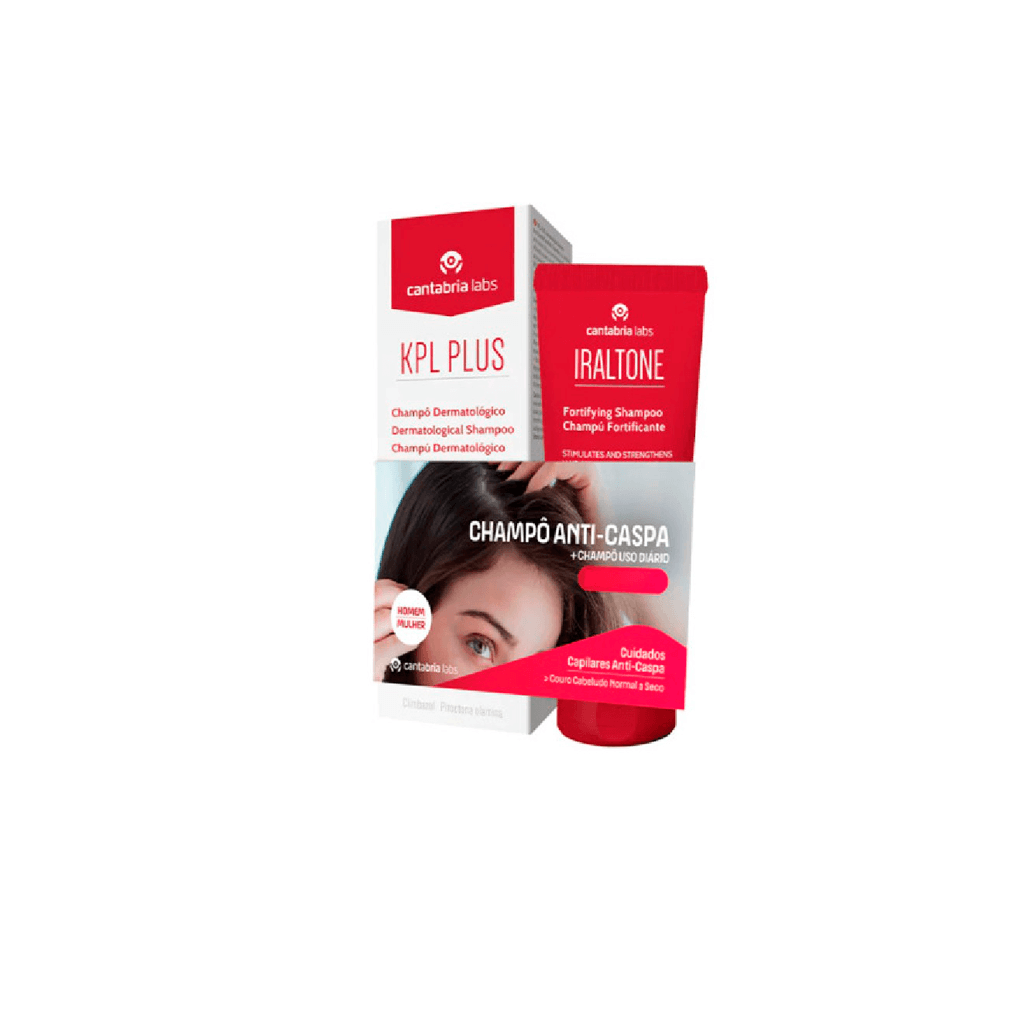 KPL Plus Champô Dermatológico 200ml + IRALTONE Champô Fortificante 200ml | Farmácia Camelo