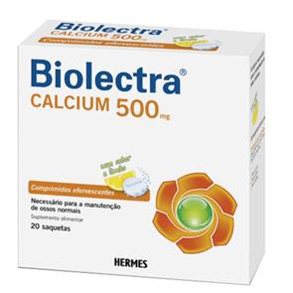 Biolectra Calcium 500mg - 20 Comprimidos Efervescentes | Farmácia Camelo